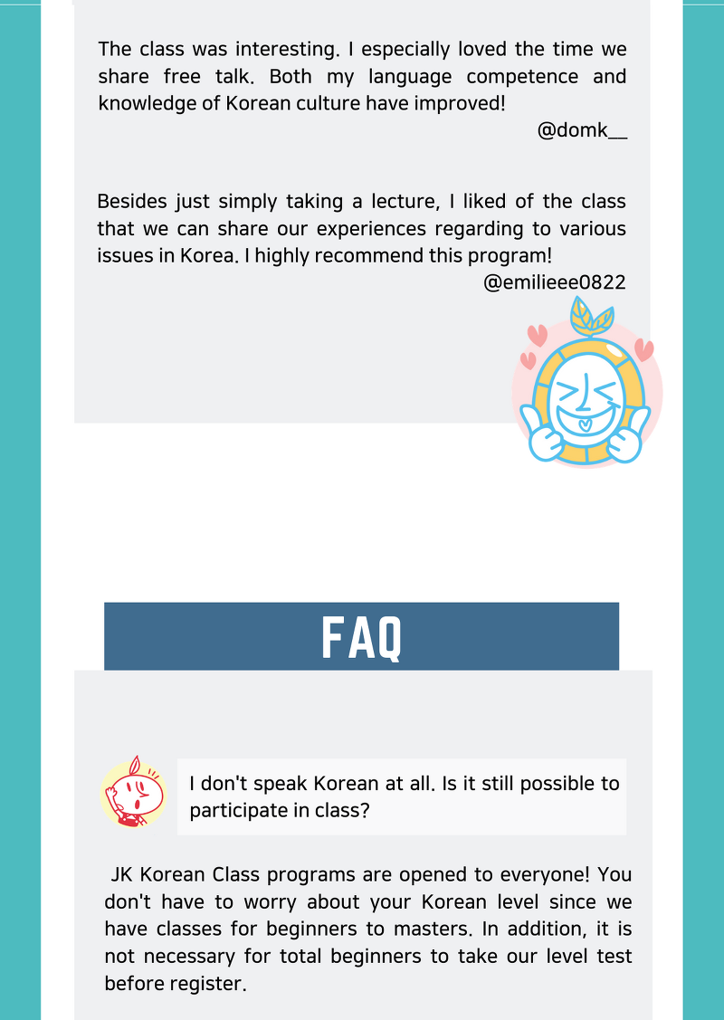 JK Open Korean Language class on Every Sunday (online & offline) (for | JOINUS WORLD